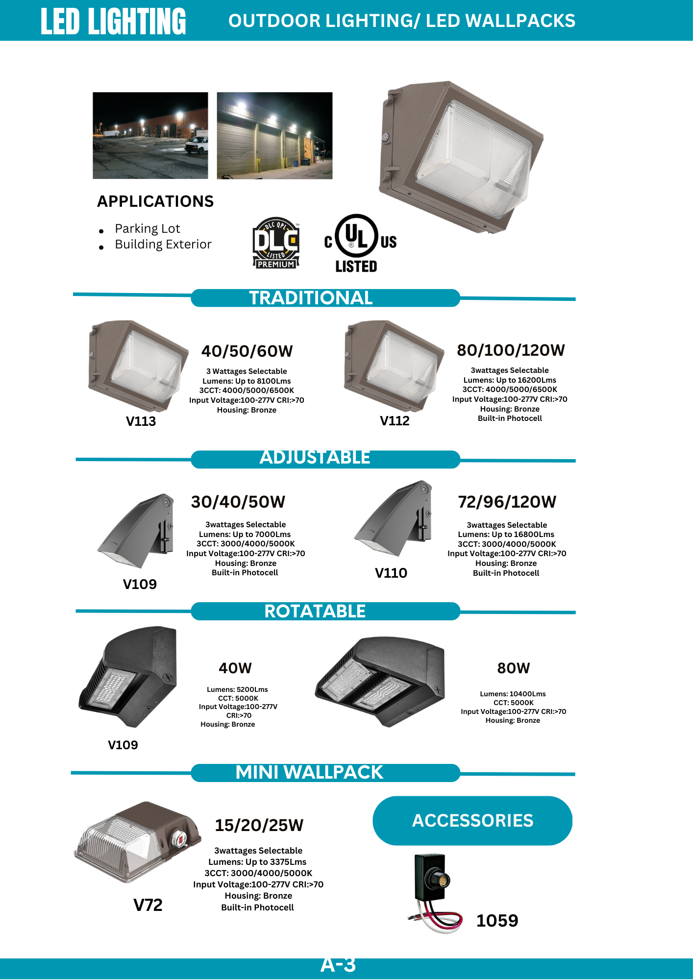 60W – V112 – LED Traditional Wall Packs - Cyantek Led Lighting